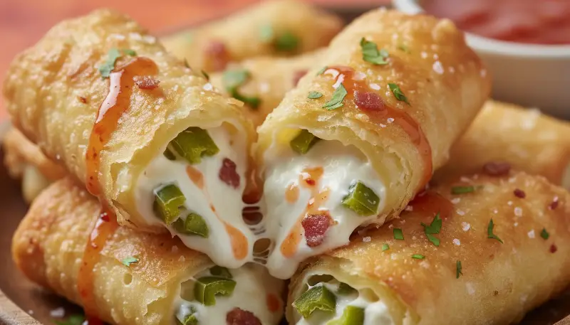Crispy Mini Jalapeno Popper Egg Rolls Recipe: The Ultimate Beef-Bacon ...